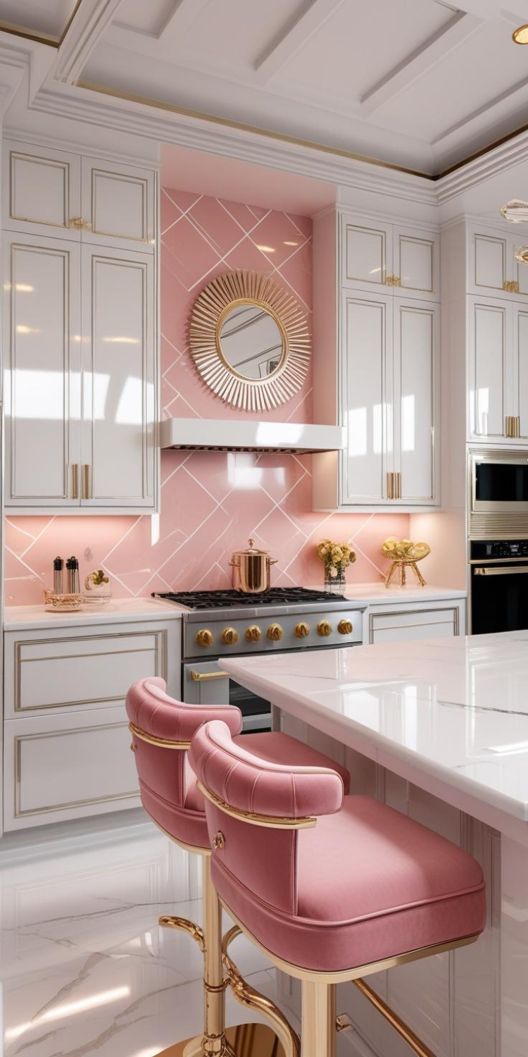 19 Gorgeous Pink Kitchen Design Ideas to Inspire Your Home Makeover ...